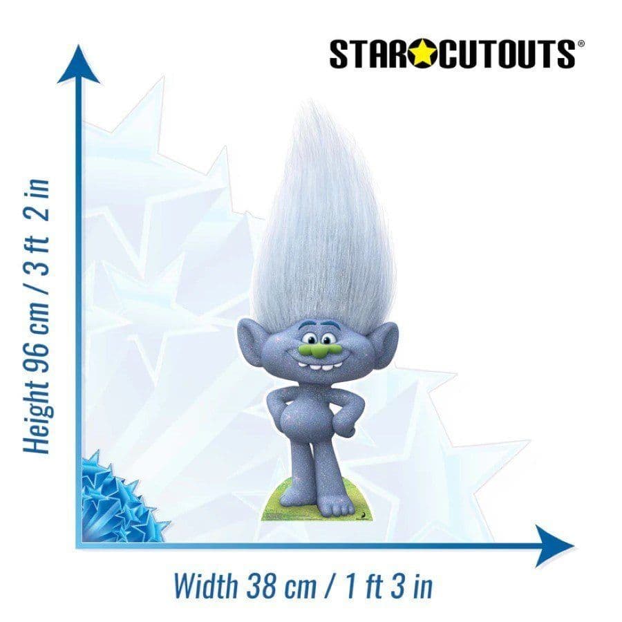 TROLLS GLITTERY GUY CARDBOARD CUT OUT
