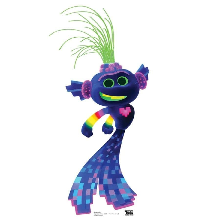 TROLLS TROLLEX TECHNO CARDBOARD CUT OUT
