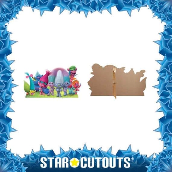 TROLLS TRUE COLOURS GROUP CARDBOARD CUT OUT