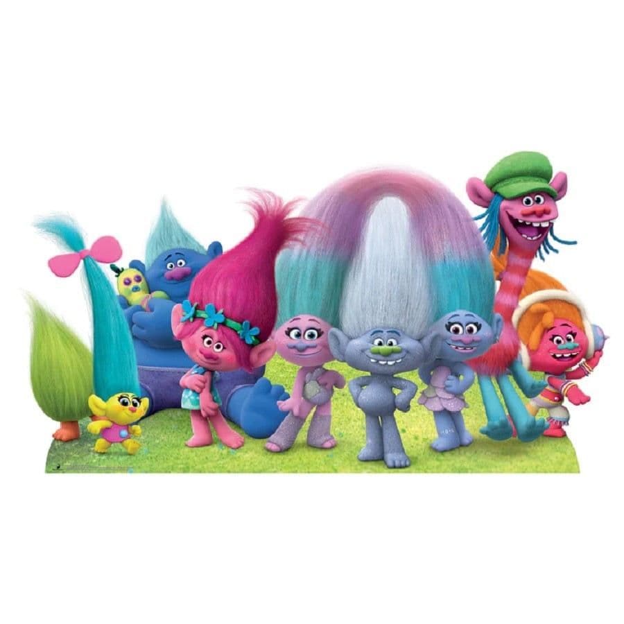 TROLLS TRUE COLOURS GROUP CARDBOARD CUT OUT
