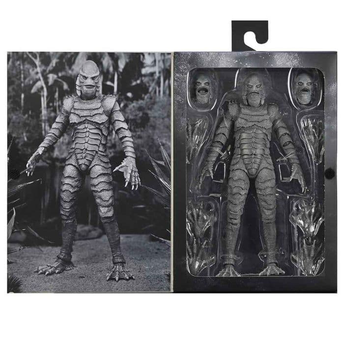 UNIVERSAL MONSTERS ULTIMATE CREATURE FROM THE BLACK LAGOON B&W 7" SCALE ...