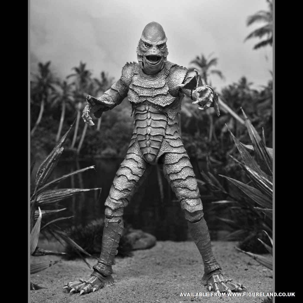 UNIVERSAL MONSTERS ULTIMATE CREATURE FROM THE BLACK LAGOON B&W 7" SCALE ...