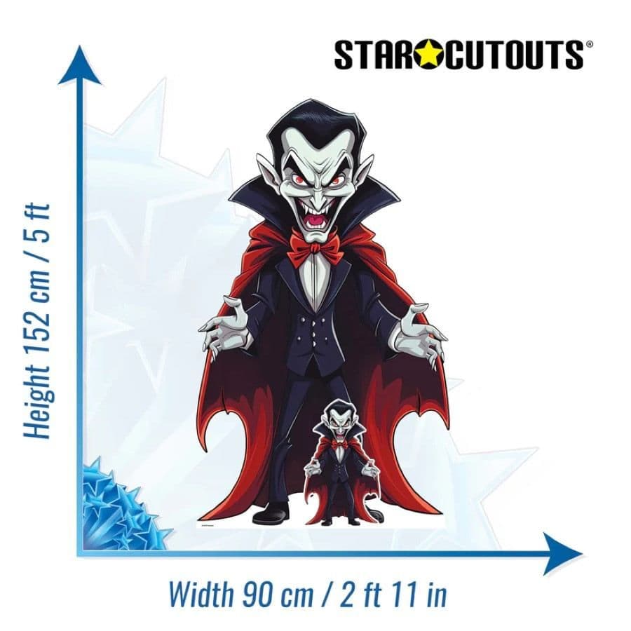 VAMPIRE CARTOON STYLE CARDBOARD CUT OUT
