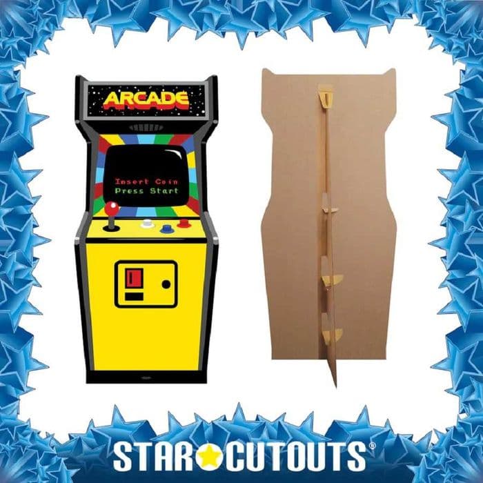 VIDEO ARCADE GOLDEN AGE COLOUR LIFE SIZE CARDBOARD CUT OUT