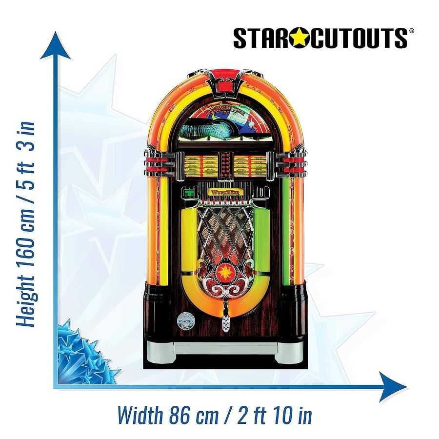 WURLITZER VINTAGE STYLE JUKE BOX LIFE SIZE CARDBOARD CUT OUT