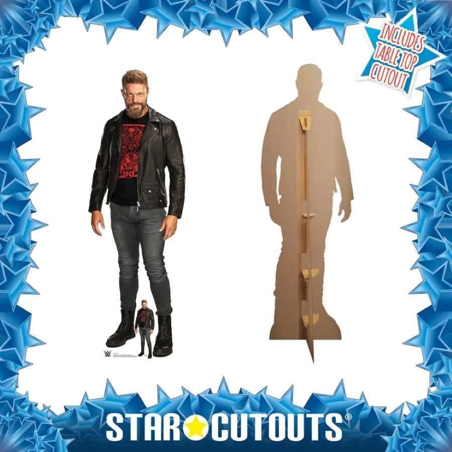 WWE EDGE IN BLACK OUTFIT LIFE SIZE CARDBOARD CUT OUT