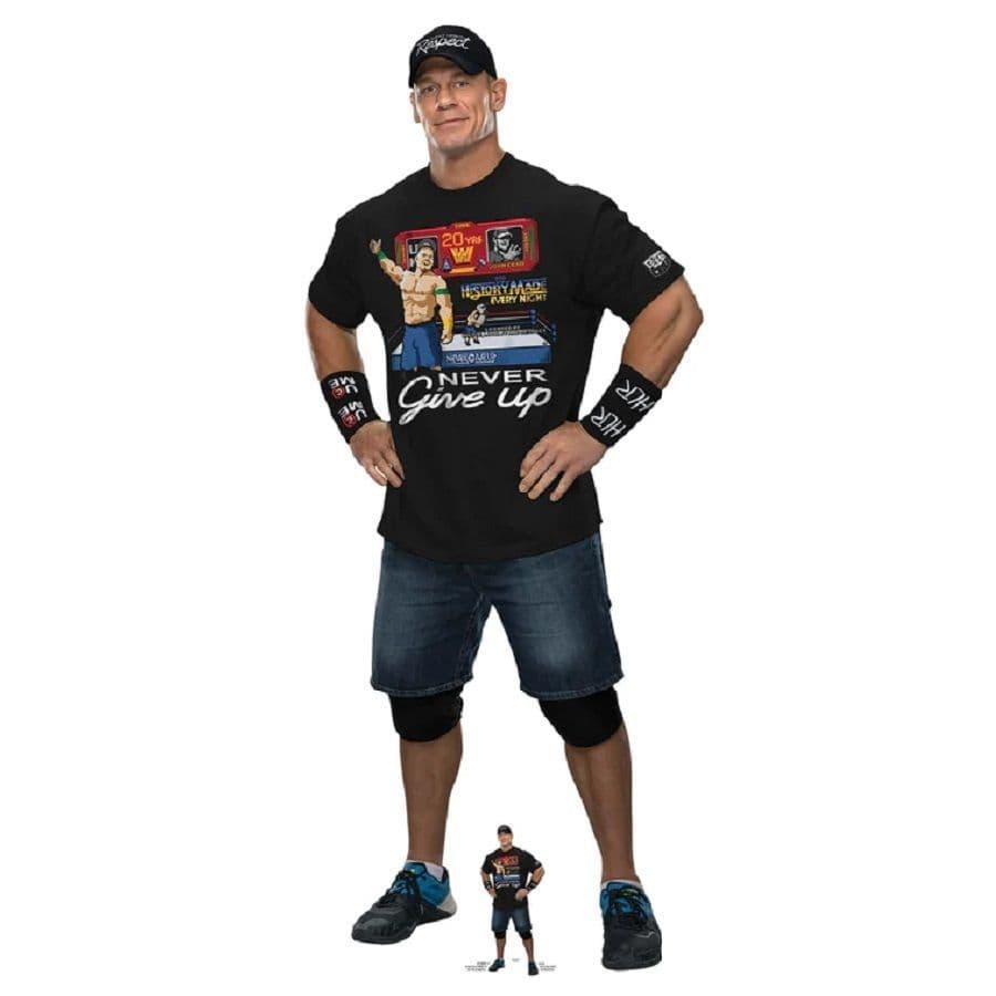 WWE JOHN CENA IN BLACK OUTFIT LIFE SIZE CARDBOARD CUT OUT