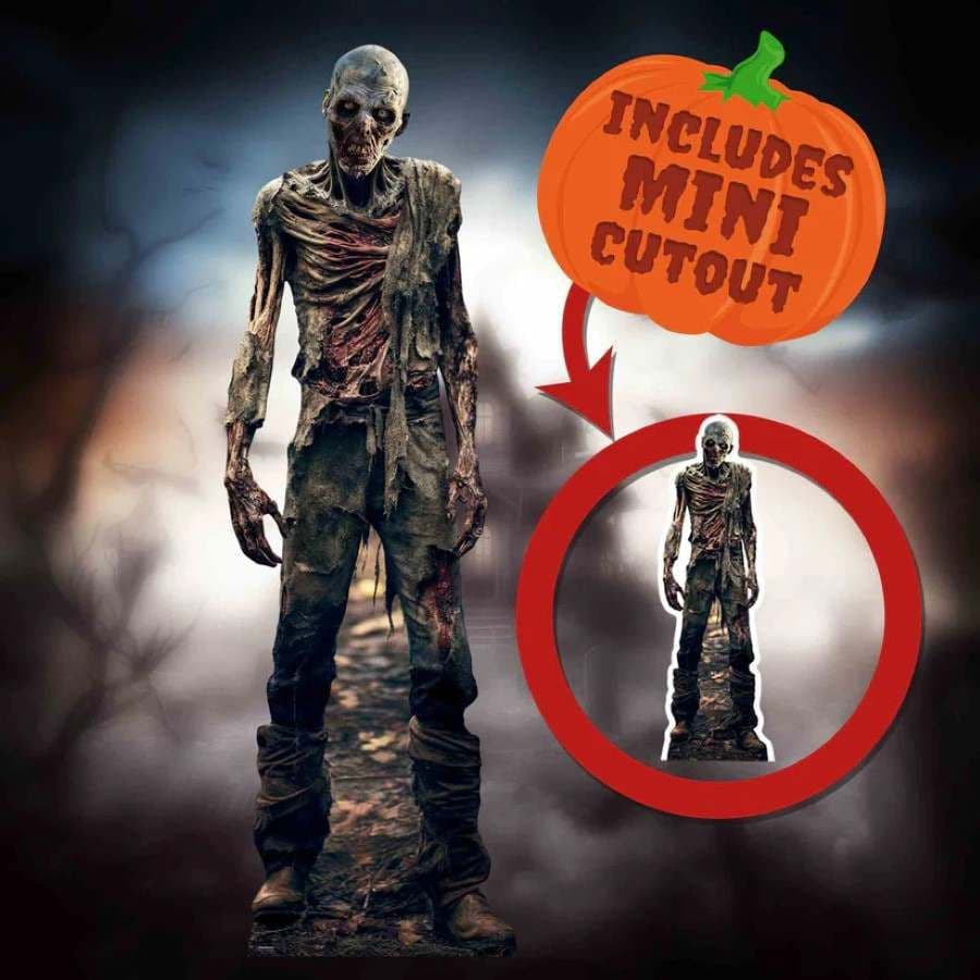 ZOMBIE SKELETON LIFE SIZE CARDBOARD CUT OUT