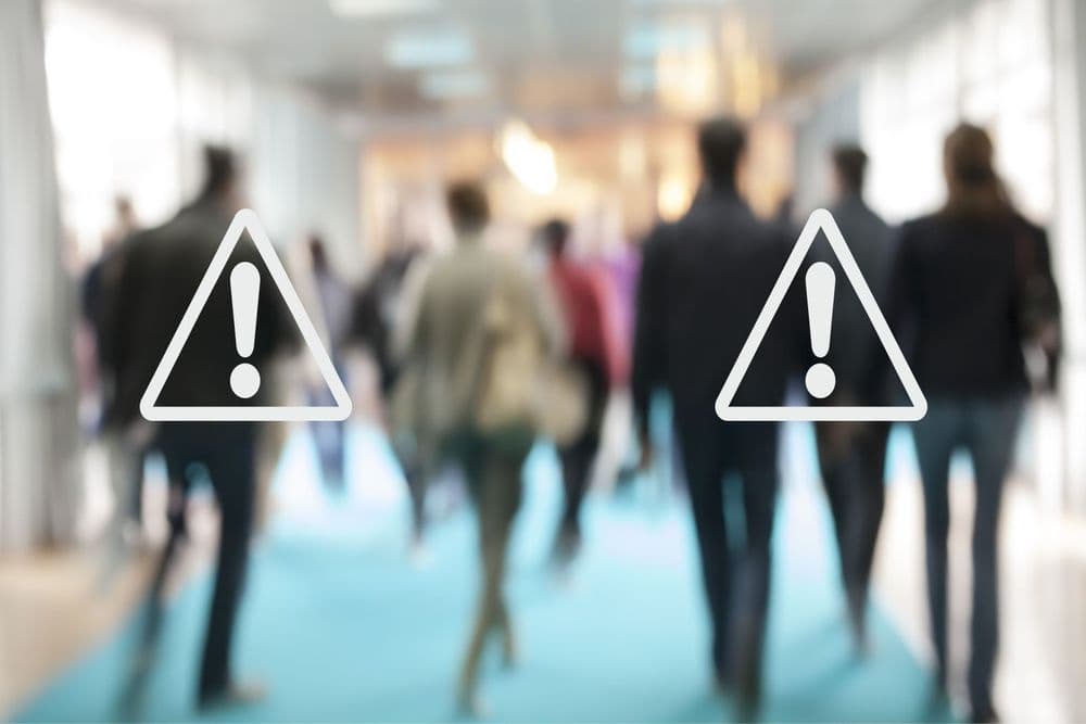 Warning symbols glass safety sticker