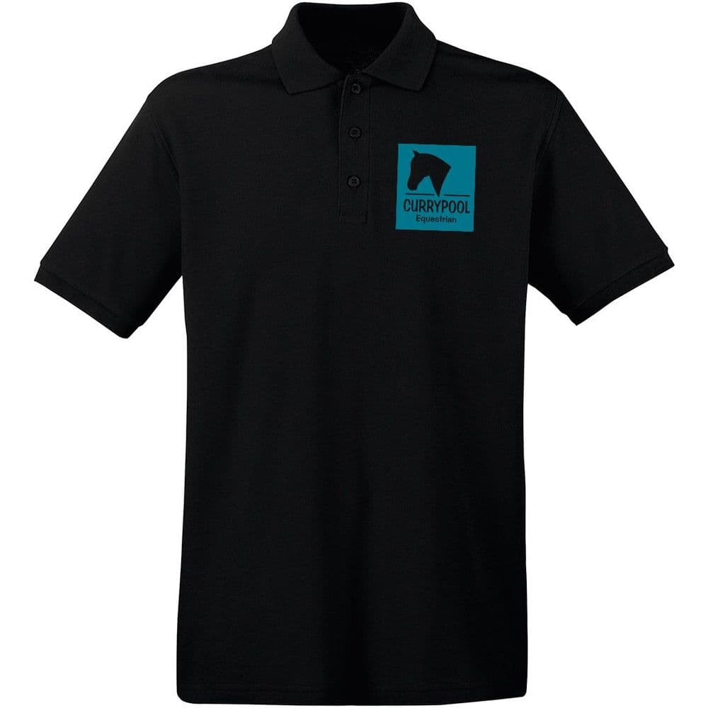 Currypool Equestrian Black Pony Club Polo Shirt