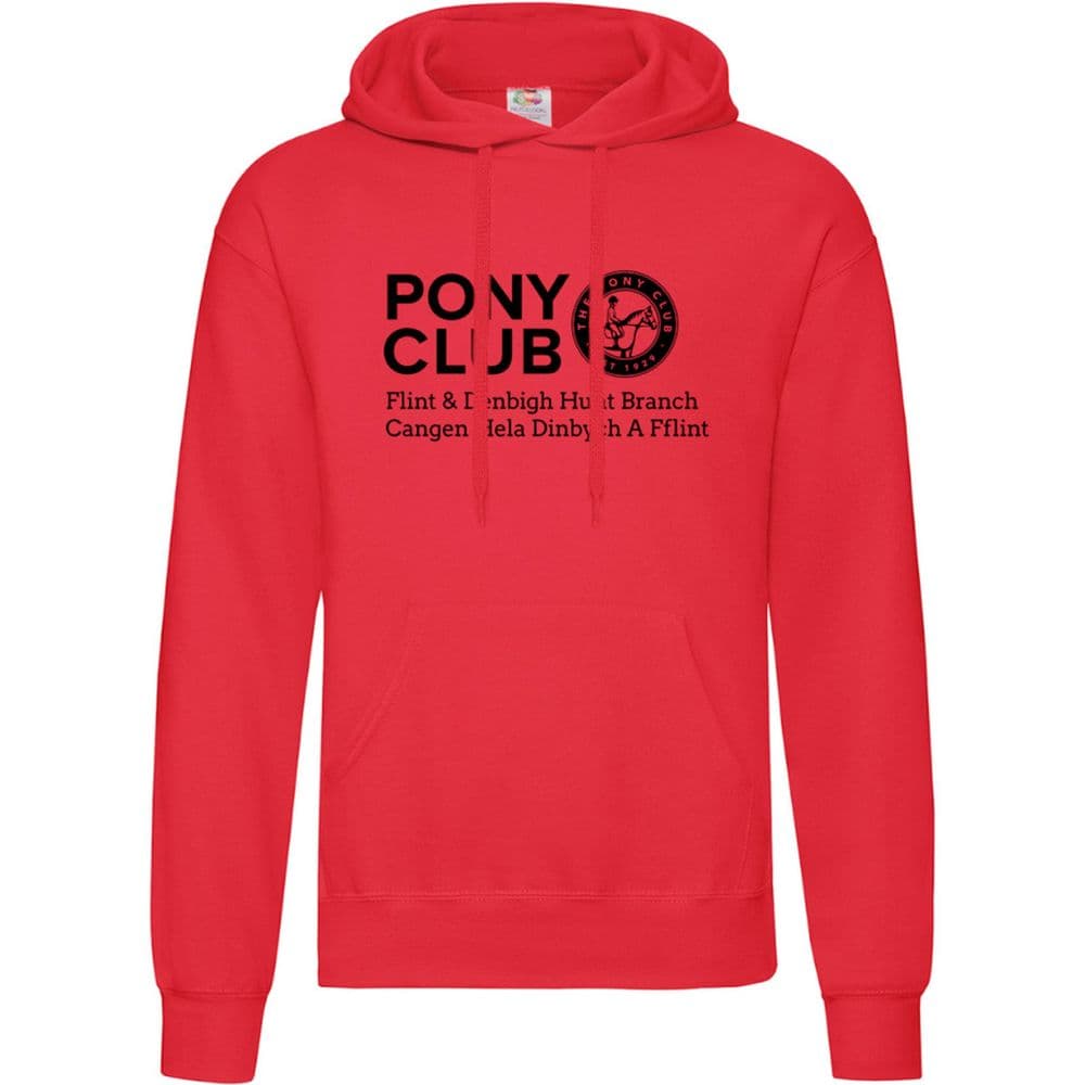 Flint and Denbigh Red Hooded Top