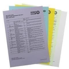 PC Intermediate Dressage 2022 Test Sheet 20 Sheets