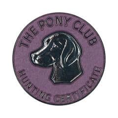 Pony Club Hunting Badge Metal