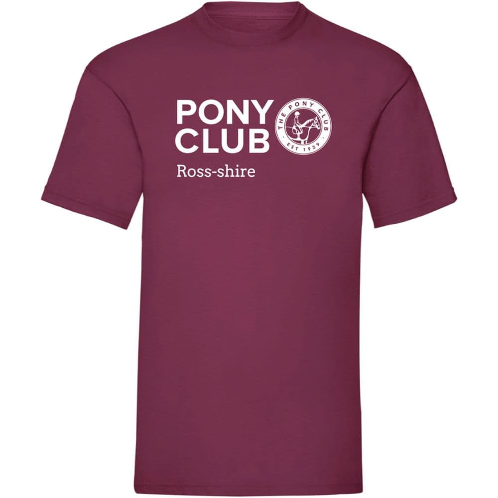 Ross-shire Burgundy Pony Club T-shirt