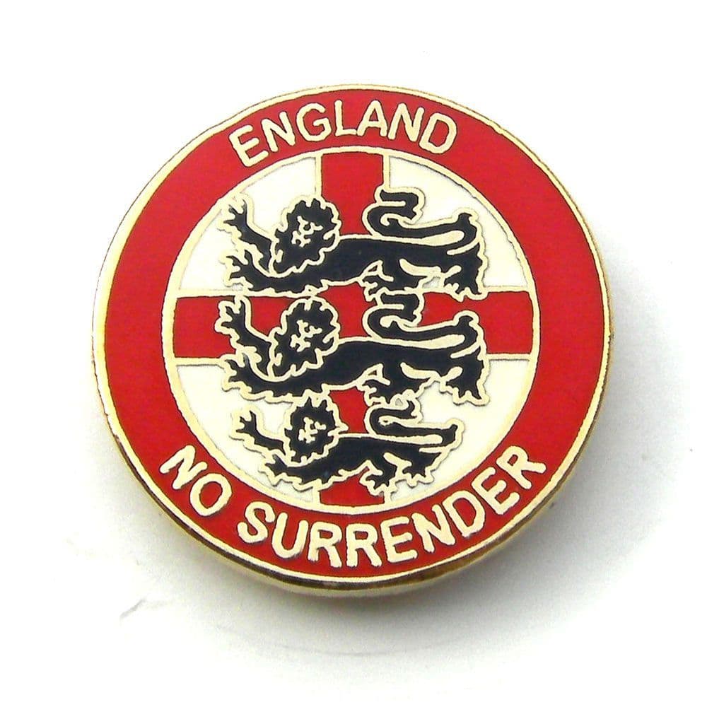 "No Surrender" England Badge - Red