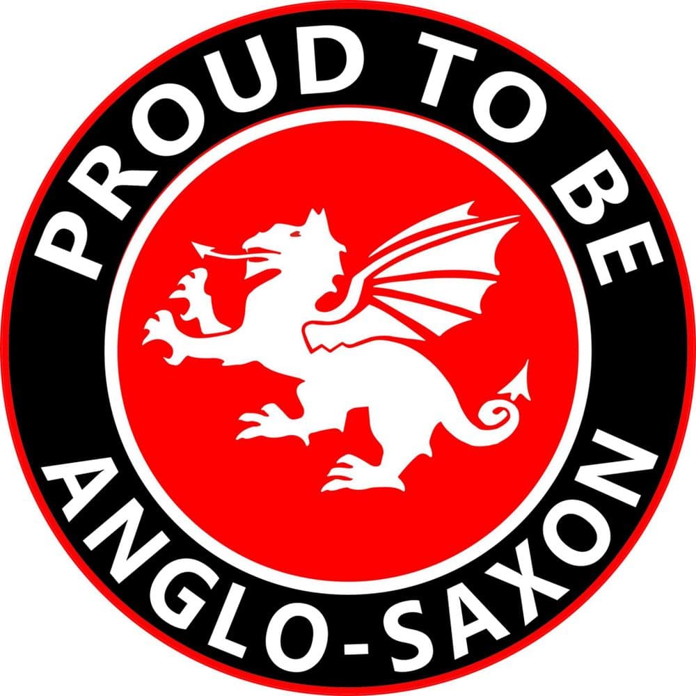 Proud To Be Anglo-Saxon White Dragon Round England Lorry/Van XL Size ...