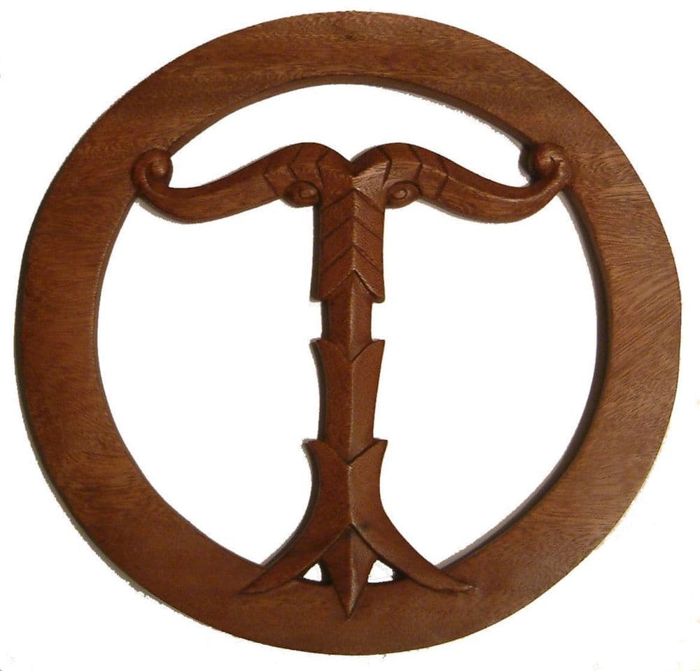 Hand Carved Irminsul Wooden Wall Decoration