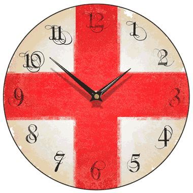 St George Cross Antique Round Wall Clock 2