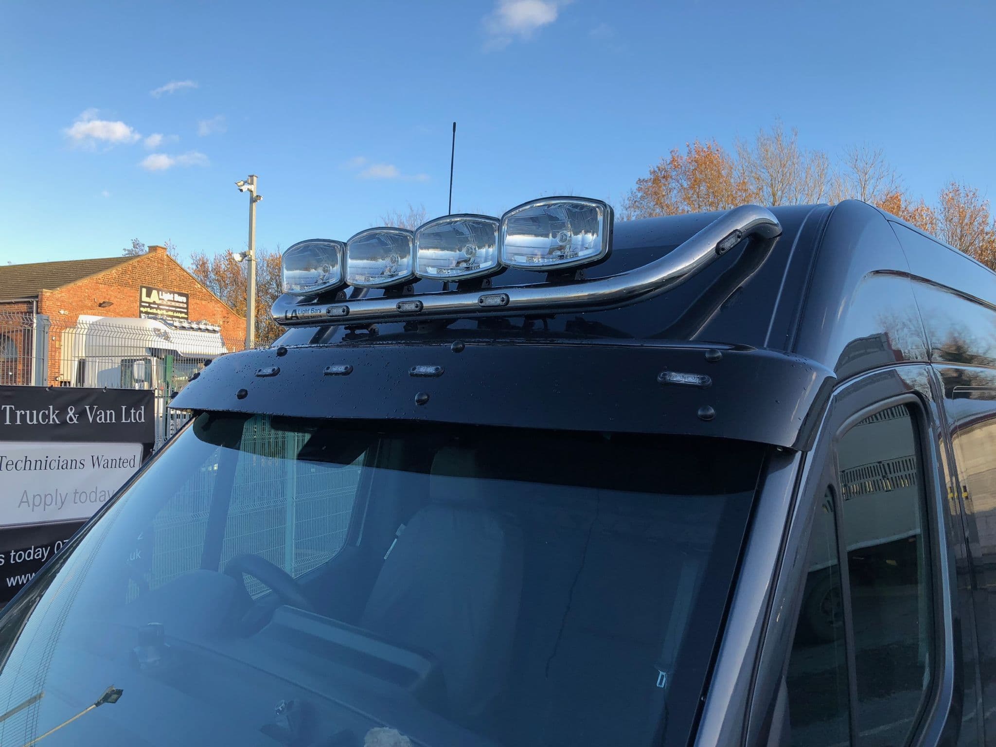 Mercedes Sprinter 2018 Acrylic Sun Visor - With 5 LED s PN AC3052SLED