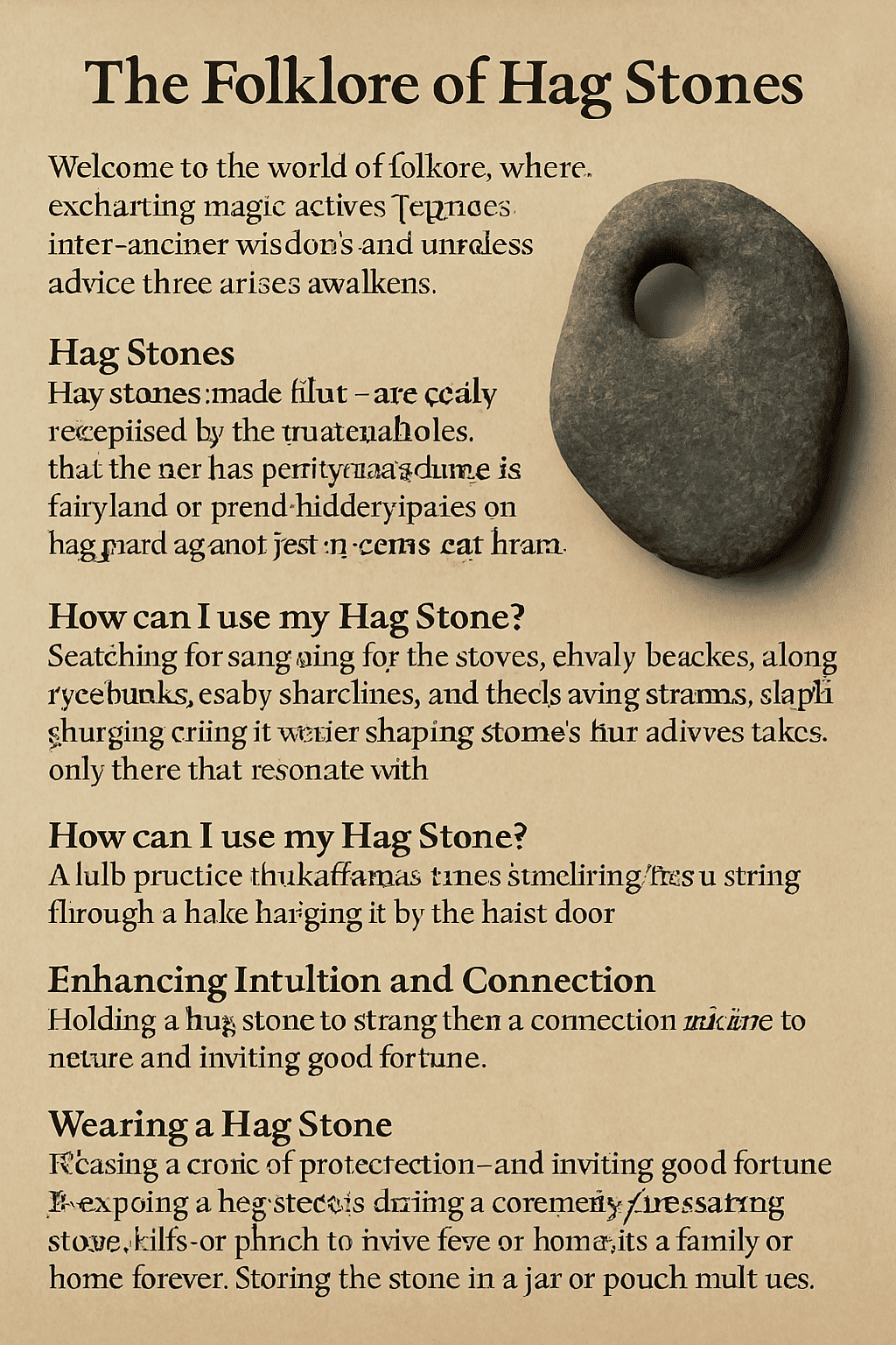 The Enchanting Folklore of Hag Stones