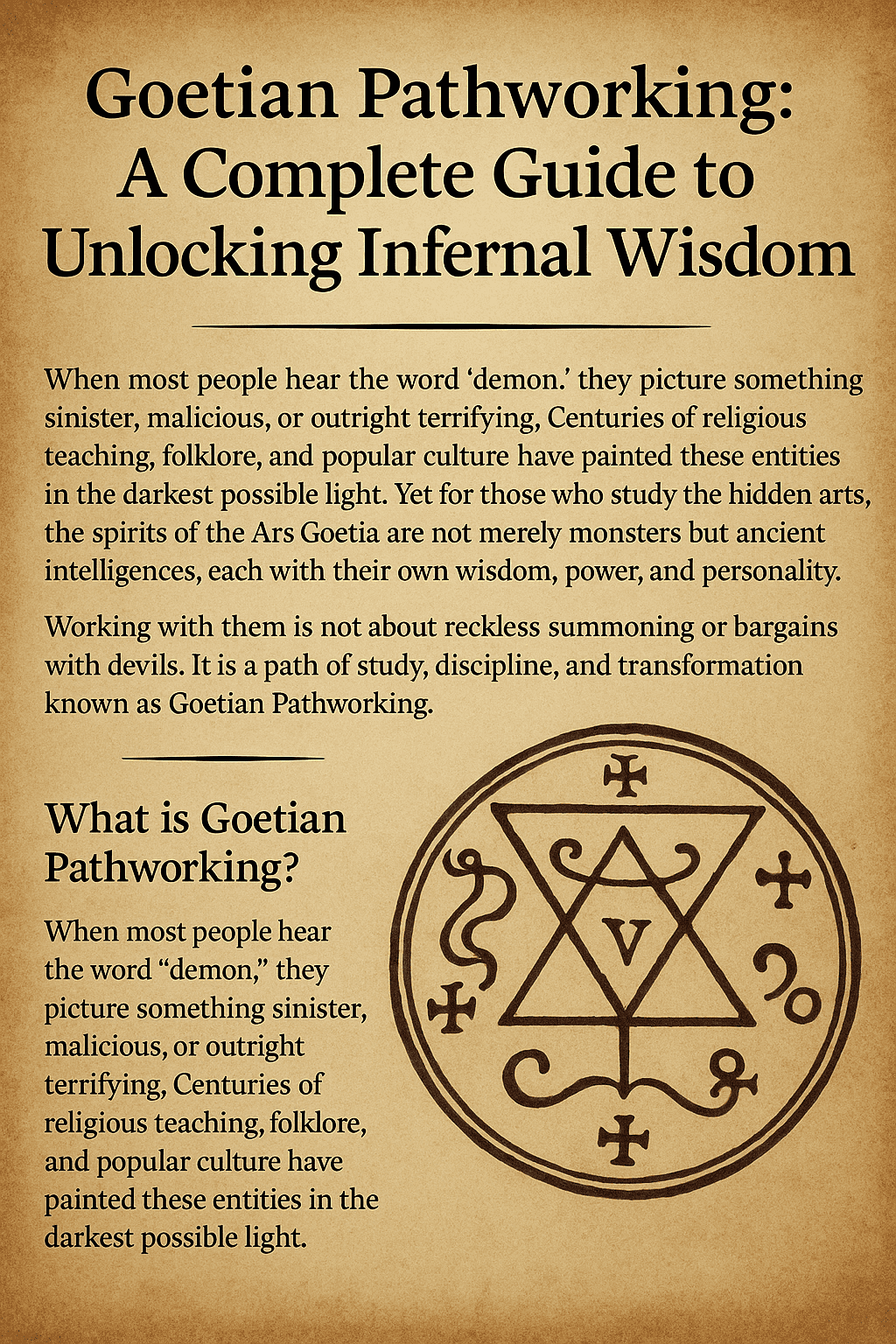 Goetian Pathworking: A Guide to Unlocking Infernal Wisdom