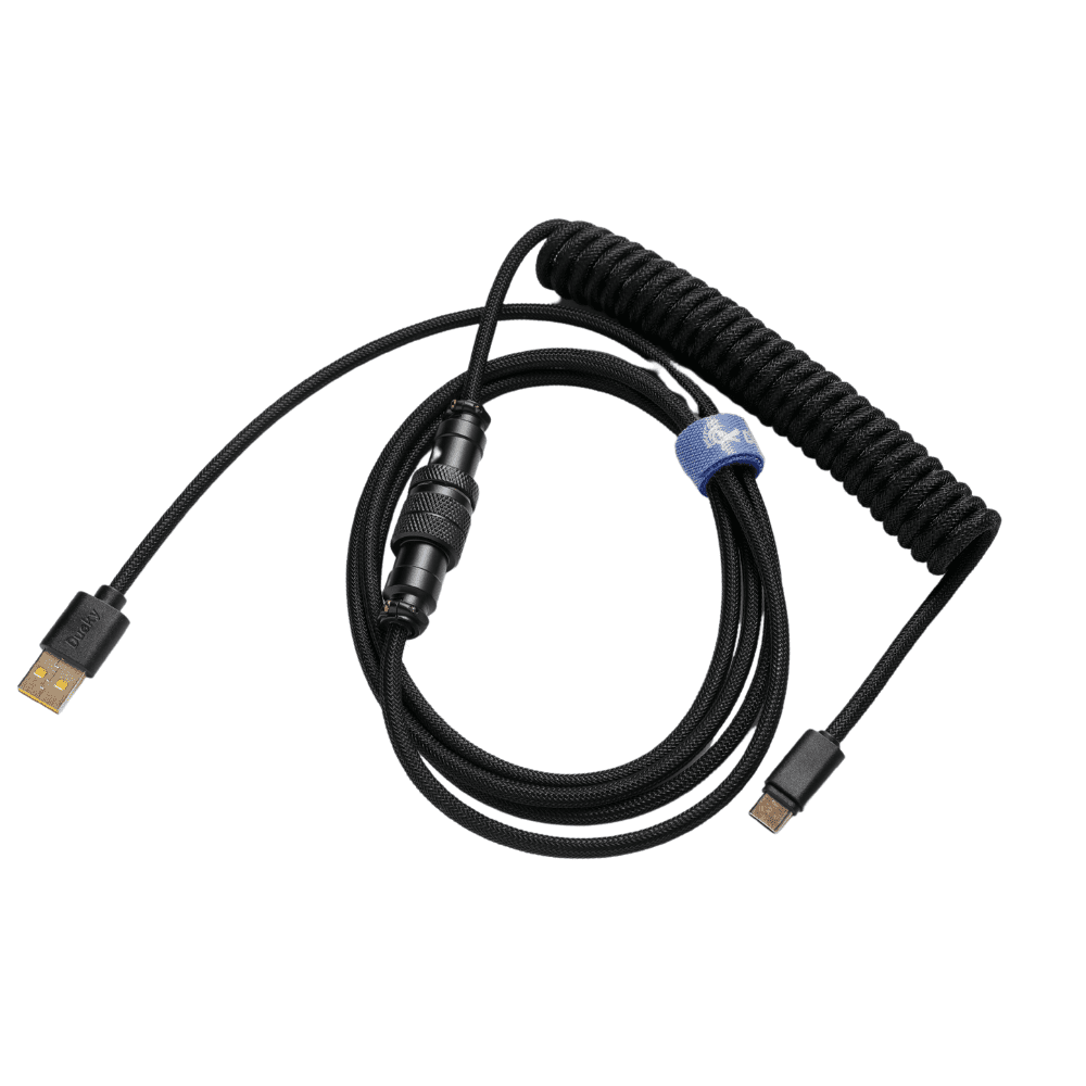 Ducky Premicord Black Edition Coiled Keyboard Cable