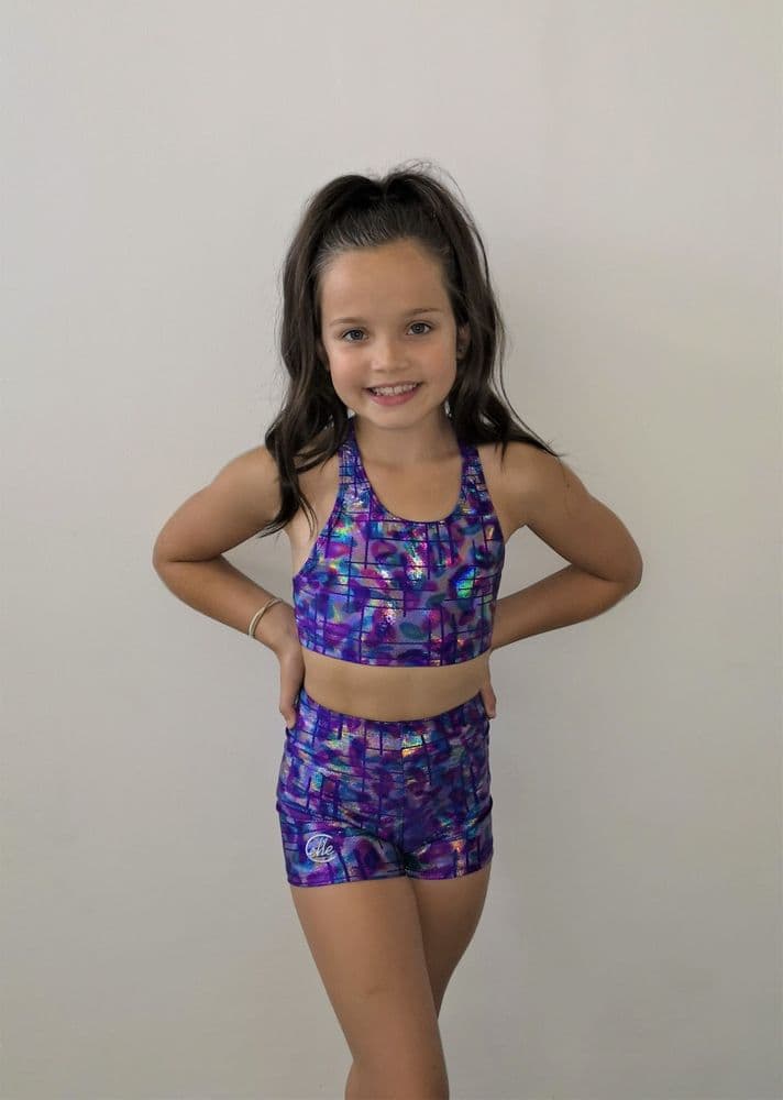 Purple Rave Crop Set