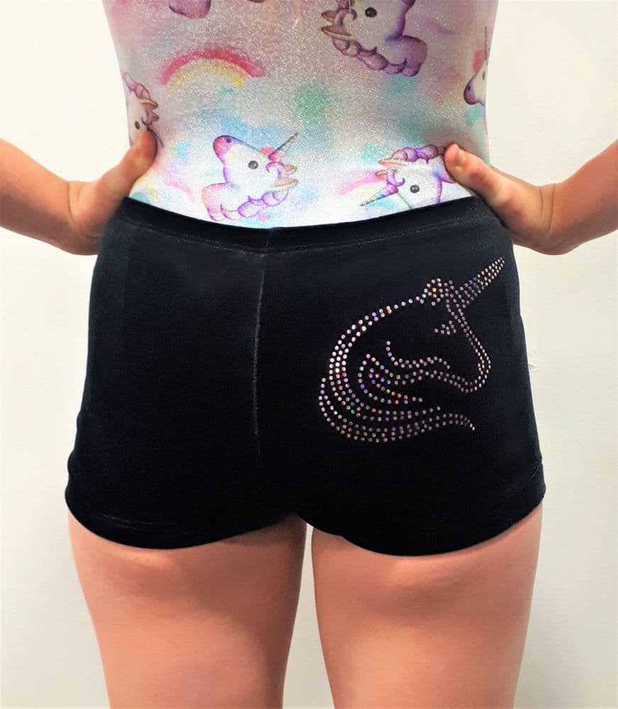Unicorn Spangle Velvet Shorts