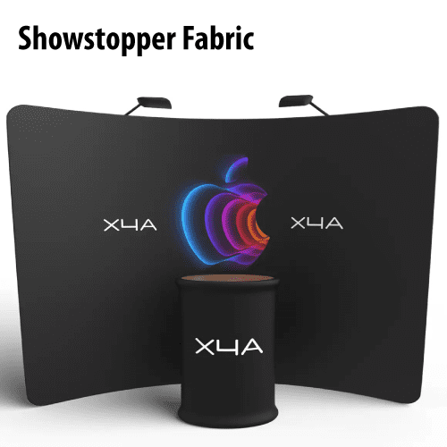 Fabric Showstopper 3x3 curved pop up exhibition stand