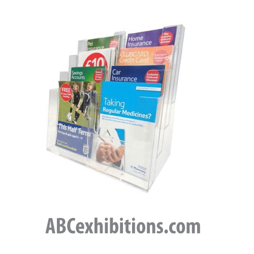 Wall mounted leaflet holder and Literature Dispenser A4