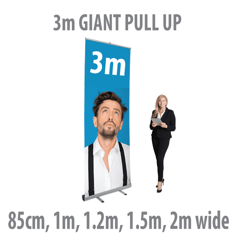 3m Tall Banner Stand G4 Extends to 3m tall and up To 2m Wide