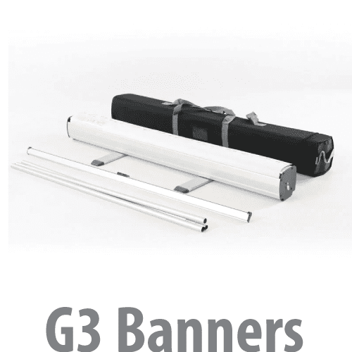 Pull up banner stand 2m wide with bag and high quality graphic panel