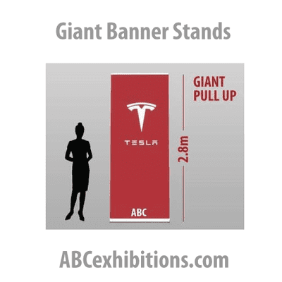 Giant XL Pull Up and Roll Up Banner Stands