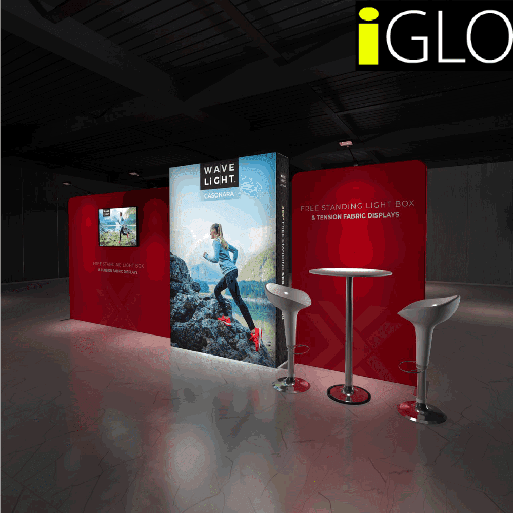 iGLO Illuminated Exhibition Stand 4 For Varying Spaces