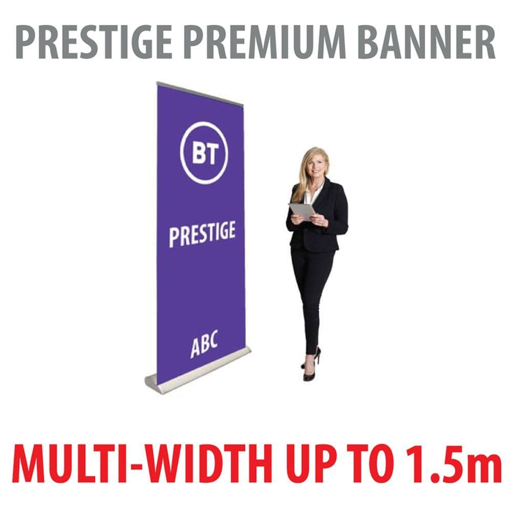 Prestige pop up banner includes high quality PVC graphic panel