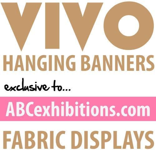 Round hanging banner structures for exhibition stand and display
