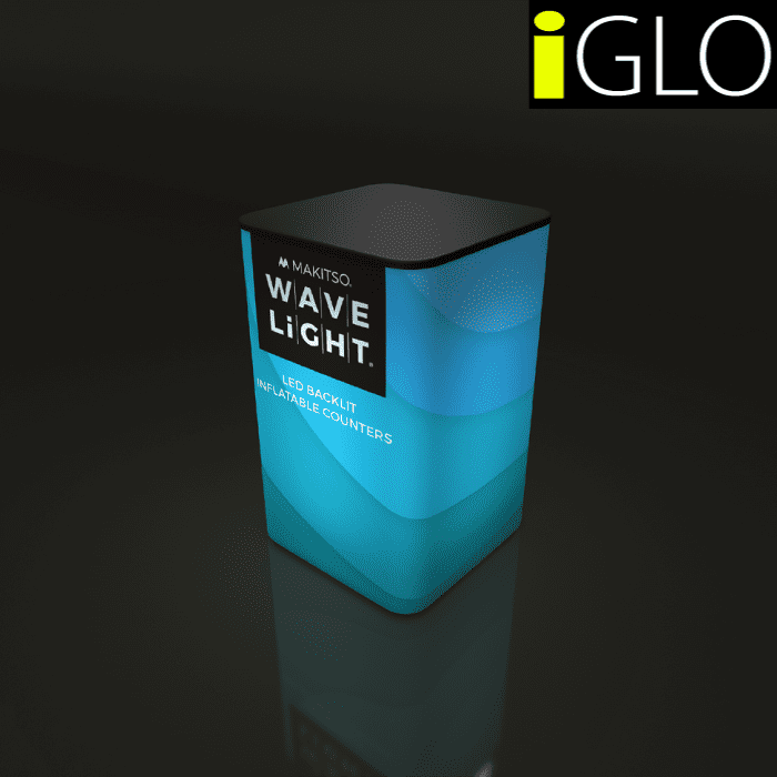 Wavelight Air Rectangular Illuminated Event And Exhibition Counter