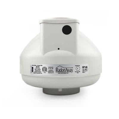 RadonAway RP145i Radon Mitigation Fan in Black or White