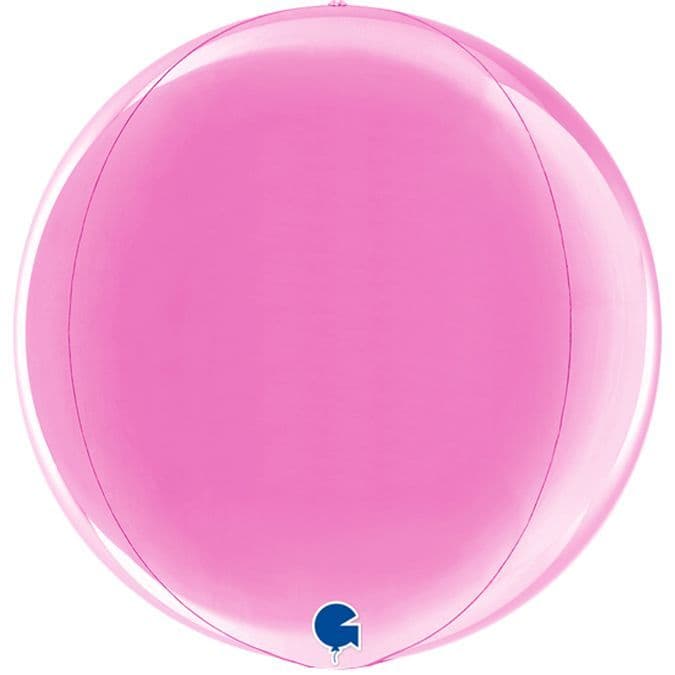 15" Standard Fuchsia 4D Globe Foil Balloon