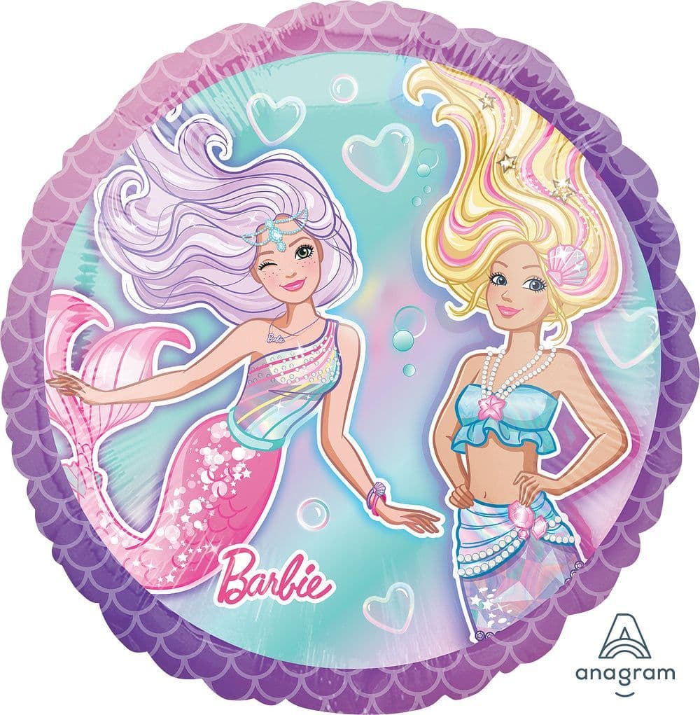18" Barbie Mermaid Standard Foil Balloon