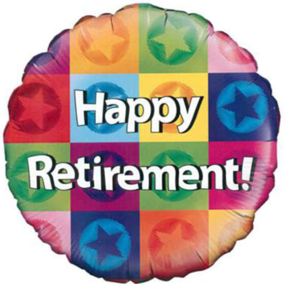 18" Happy Retirement Standard Foil Balloon