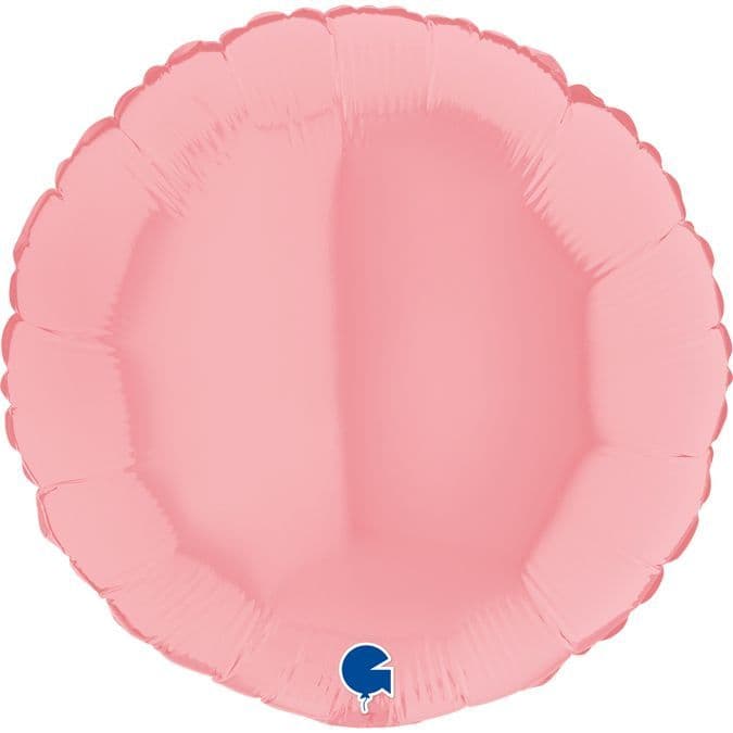 18" Matte Pink Circle Foil Balloon