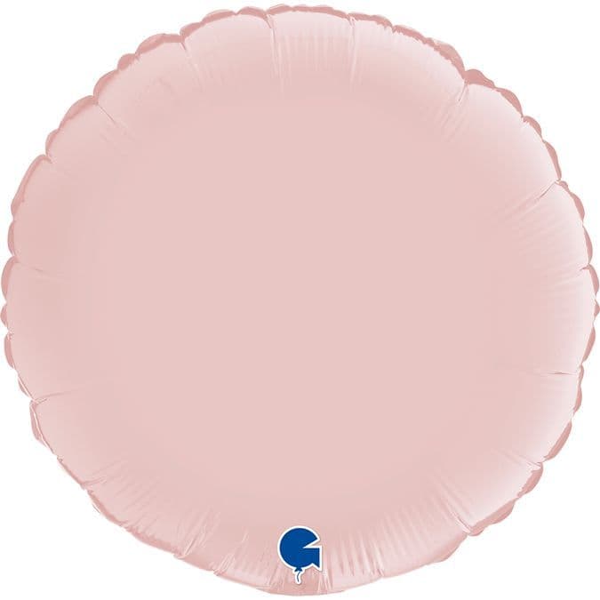 18" Satin Pastel Pink Circle Foil Balloon