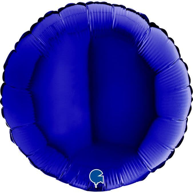 18" Standard Capri Blue Circle Foil Balloon