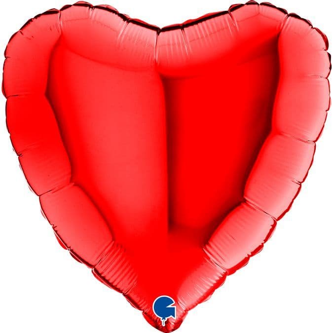 18" Standard Red Heart Foil Balloon
