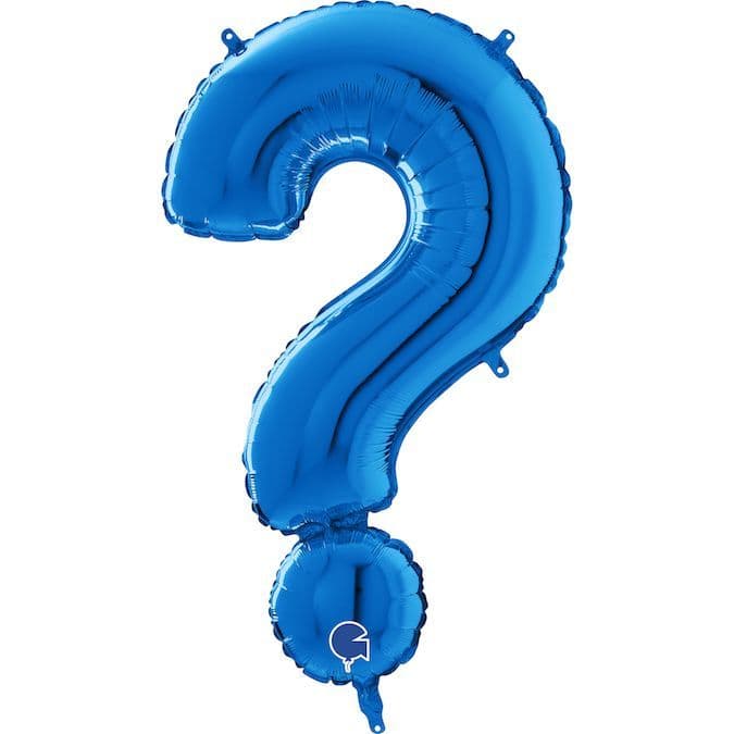 26" Standard Blue Symbol Question Mark Foil Balloon