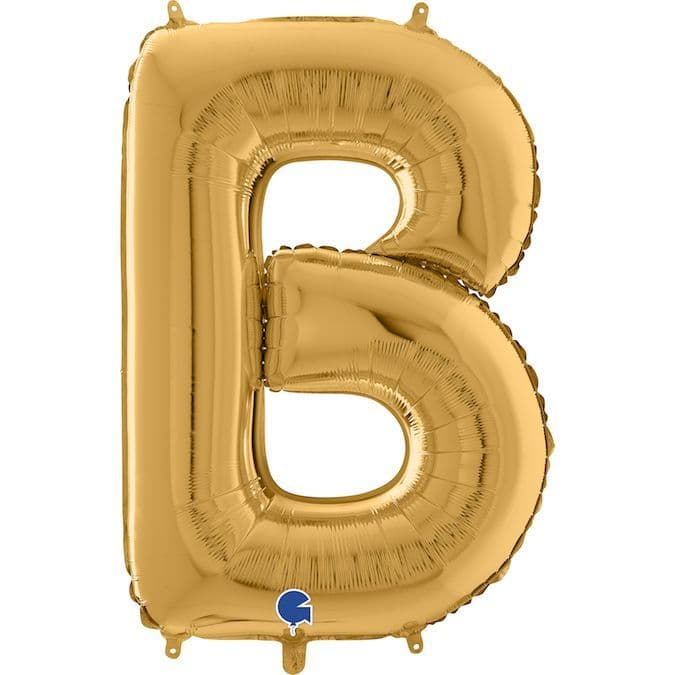 26" Standard Gold Letter B Foil Balloon