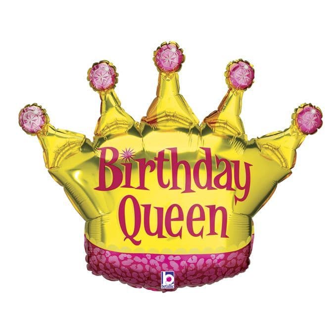 36" Birthday Queen SuperShape Foil Balloon