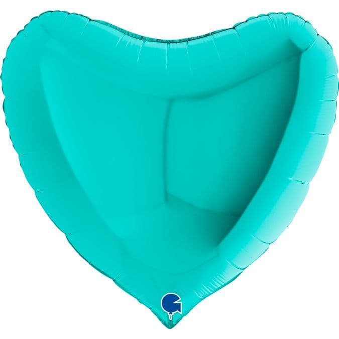 36" Standard Tiffany Heart Foil Balloon