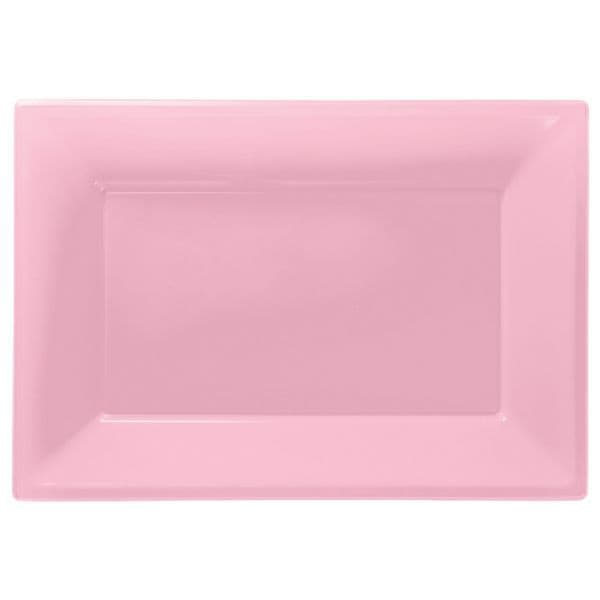 Baby Pink Plastic Serving Platters